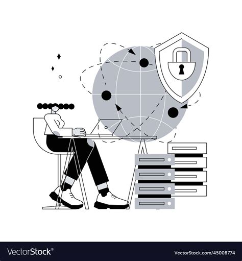 Proxy Server Abstract Concept Royalty Free Vector Image