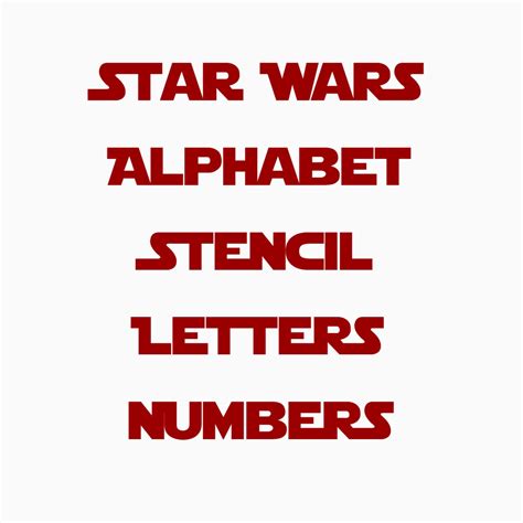Star Wars Font Stencil Printable Printable Stencils