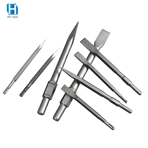 Square Round 65a Shank Electric Hammer Flat Chisel For Stone