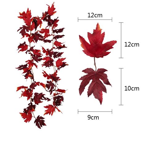 FLEUR SECHEE D Guirlande De Feuilles D érable Artificielles m Feuilles D automne