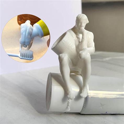 The Thinker Shit Man Squeezing Toothpaste Artifact Dhrehe