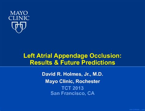 Left Atrial Appendage Occlusion Results And Future Predictions