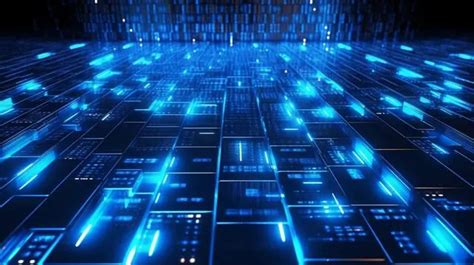 Abstract 3d Rendering Of Blue Matrix Coding A Digital Background For