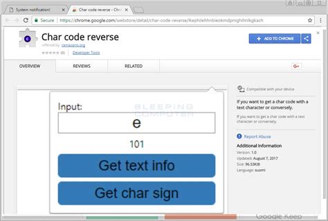 remove the char code reverse chrome extension