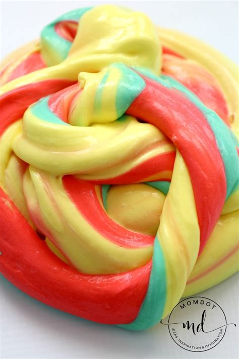 Rainbow Fluffy Slime Diy Homemade Recipe With Shaving Cream