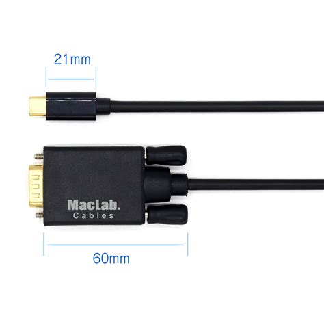 【楽天市場】maclab Usb Type C Vga 変換ケーブル 1 8m Thunderbolt3 【レビューでプレゼント