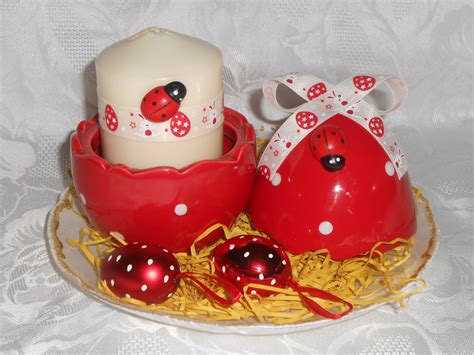 Easter Ceramic Egg Candle
