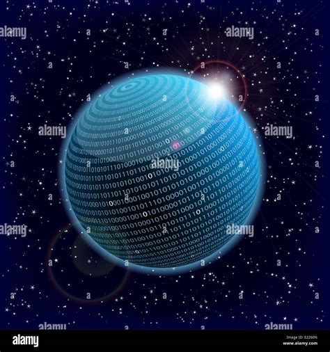 Binary Data Sphere Stock Photo Alamy
