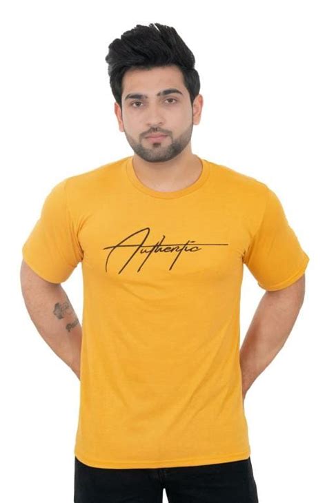Buy Regular Fit SKYBEN Branded T Shirt For Men In Polycotton Fabric