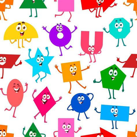 Math Shape Characters Seamless Vector Pattern 14041704 Vector Art At