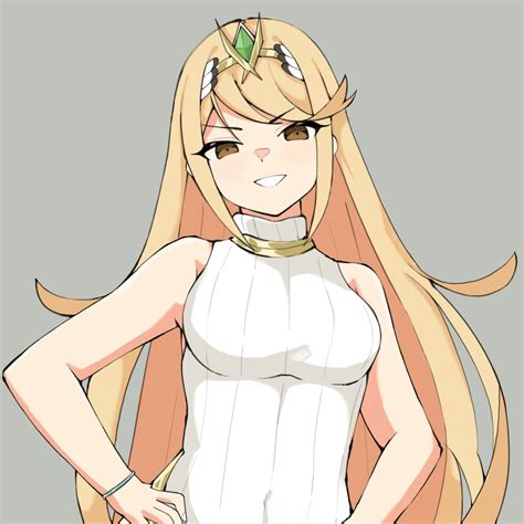 Safebooru 1girl Hands On Hips Highres Iamrardib Mythra Xenoblade Solo Standing White