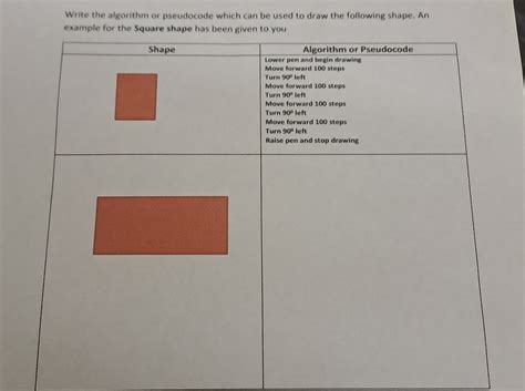 Solved Write The Algorithm Or Pseudocode Which Can Be Used To Draw The