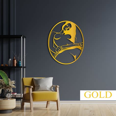 Modern Nude Figure Metal Wall Art Abstract Female Form Metal Wall