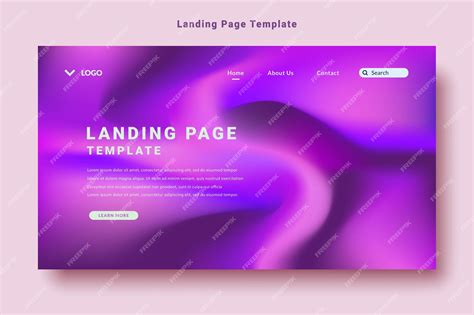Premium Vector Modern Landing Page Template Design Abstract Gradation