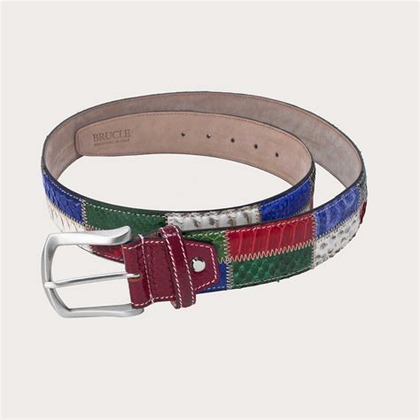 exclusive python patchwork belt by brucle unique craftsmanship and design