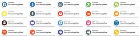 Follow Me Social Media Icons With Customizable Message 20 Pack Such As Message Kakao Talk
