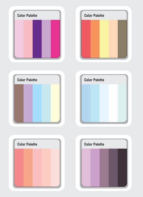 Premium Vector Vector Color Palette Set