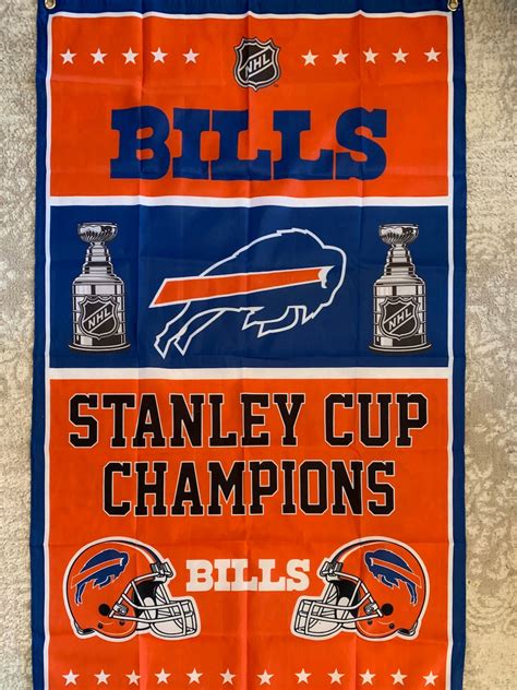 Buffalo Bills Stanley Cup Champions Banner Flag Satire Etsy