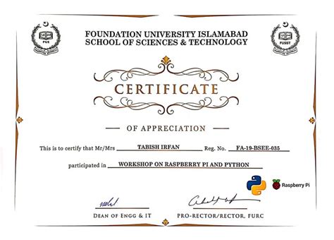 Completed A 2 Week Workshop On Raspberry Pi And Python Tabish Irfan