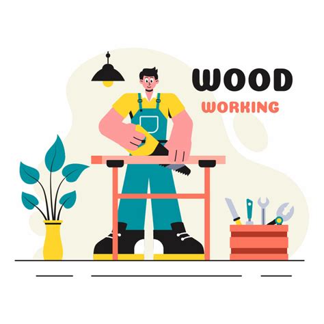 12 Woodworking Illustration Masterbundles