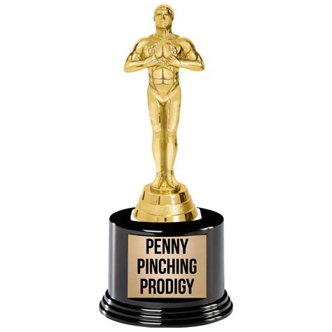 Penny Pinching Prodigy Trophy Funny Superlative Awards