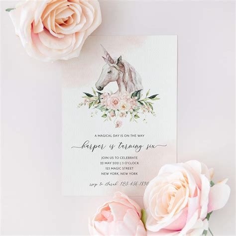 Unicorn Birthday Invitation Wording Unicorn Birthday Invitation Bright