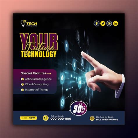 Premium Psd Future Artificial Intelligence Social Media Post Square