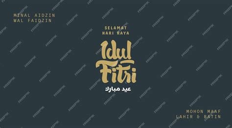 Premium Vector Selamat Hari Raya Idul Fitri Means Happy Eid Mubarak