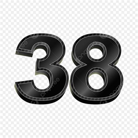 Gradiente Negro 3d Número 38 Png 38 Número Símbolo Png Y Vector Para Descargar Gratis Pngtree
