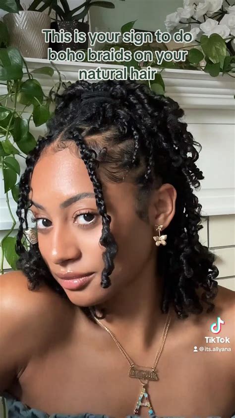 Boho Braids Natural Hair Curly Hair Styles Summer Protective Styles