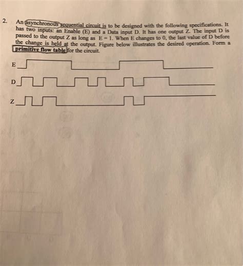 Solved 2 An Asynchronous Sequential Circuit Js To Be