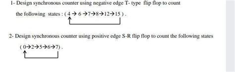 Solved 1 Design Synchronous Counter Using Negative Edge