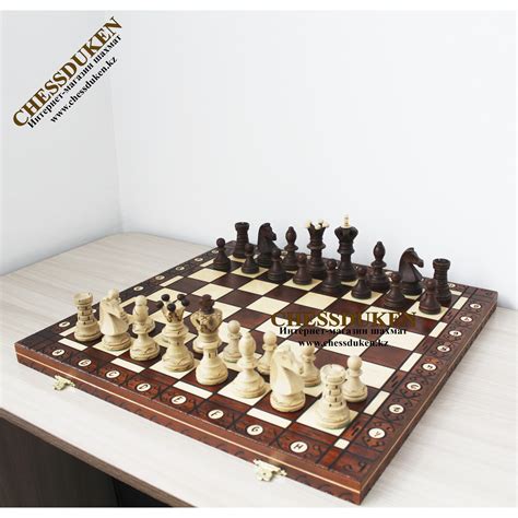 Шахматы Амбассадор + доска Амбассадор (комплект) | Chessduken