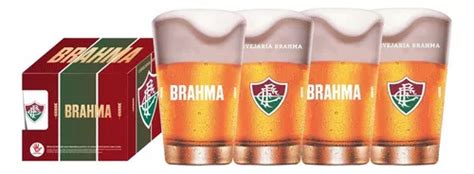 Juego De Tazas De Cerveza Brahma Fluminense Ml Color Transparente Mercadolibre