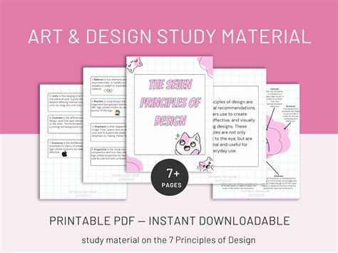 The Seven Principles Of Design Study Guide Notes For Art Babes Downloadable Printable