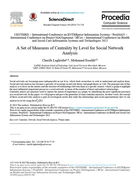 A Set Of Measures Of Centrality By Level For Social Network Analysis