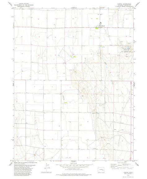 Classic Usgs Karval Colorado 7 5x7 5 Topo Map Mytopo Map Store