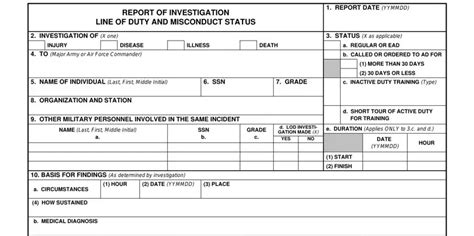Dd Form 261 ≡ Fill Out Printable Pdf Forms Online