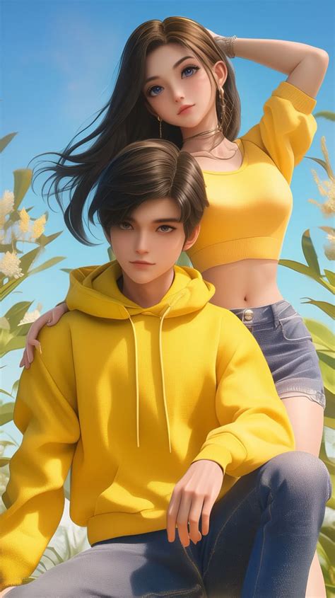 Love Blooms Romantic Anime Couple In A Lush Garden In 2024 Anime