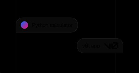 Python Calculator V0 By Vercel