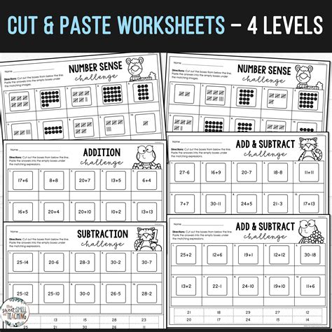 Add And Subtract Within 30 Math Center Match Game And Differentiated Worksheets Worksheets Library