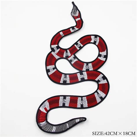 Snake Patch Embroidery Big Snake Patch Fashion Snake Applique Fabric Snake Patch Snake