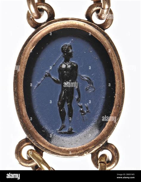 Carved Stones Gem Intaglio Agate Nicolo Color Blue Dark Blue