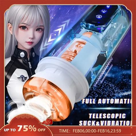 Jiuai New Style Automatic Powerful Telescopic Rotation Blowjob Sucking Masturbation Cup Real