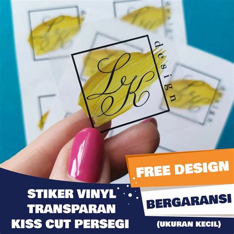 Jual Stiker Vinyl Transparan Label Sticker Bening Anti Air Kemasan Nama