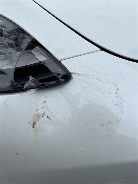 Some Large Object Smashed My Headlight Going Down The Freeway R Teslalounge