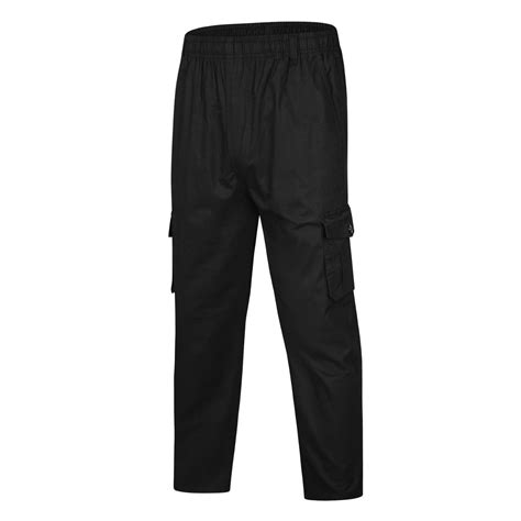 Peaskjp Mens Cargo Pants Work Mens Tactical Cargo Pants Rip Stop Outdoor Camo Pants Black L