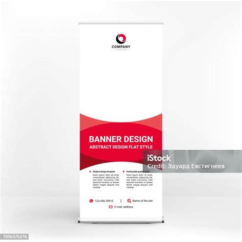 롤업 배너 디자인 컨퍼런스를 위한 창의적인 스탠드 상품 및 서비스 광고 현대적인 플랫 스타일 세미나 배너 0명에 대한 스톡 벡터 아트 및 기타 이미지 Istock