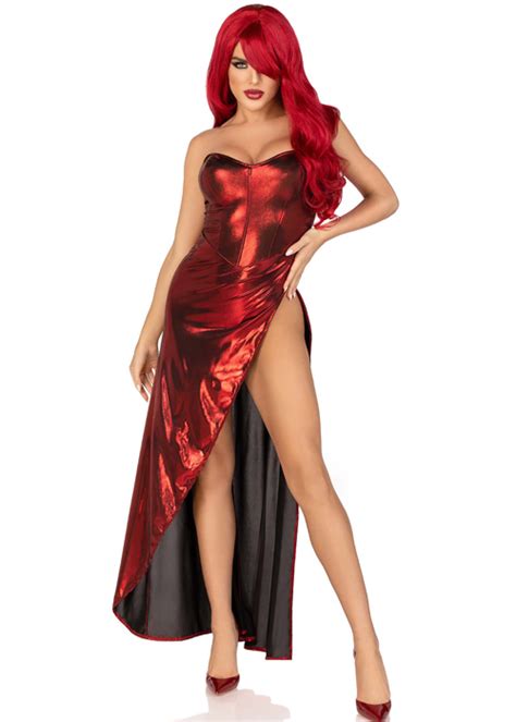 Disfraz Jessica Rabbit Talla Grande Vesido Rojo Extasis Lencería Sex