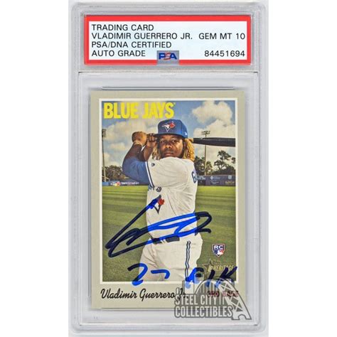 Vladimir Guerrero Jr 2019 Topps Heritage Autographed Inscription Rookie